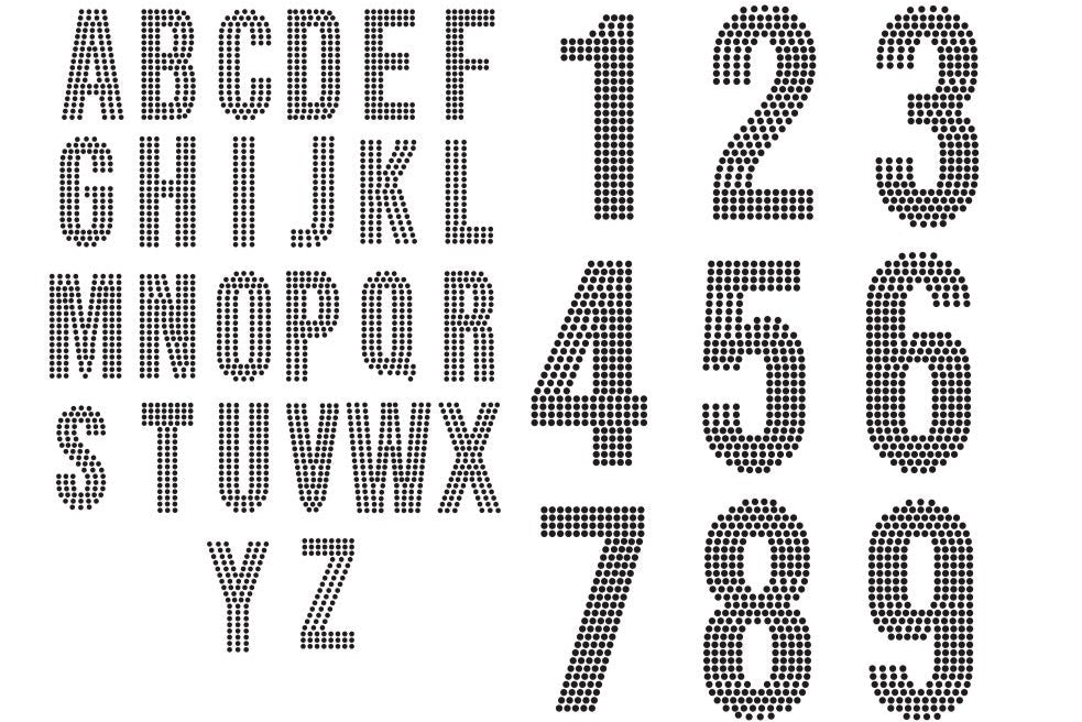 Tower Type Font Rhinestone SVG File A-Z & 0-9 – The Recipe Worldwide